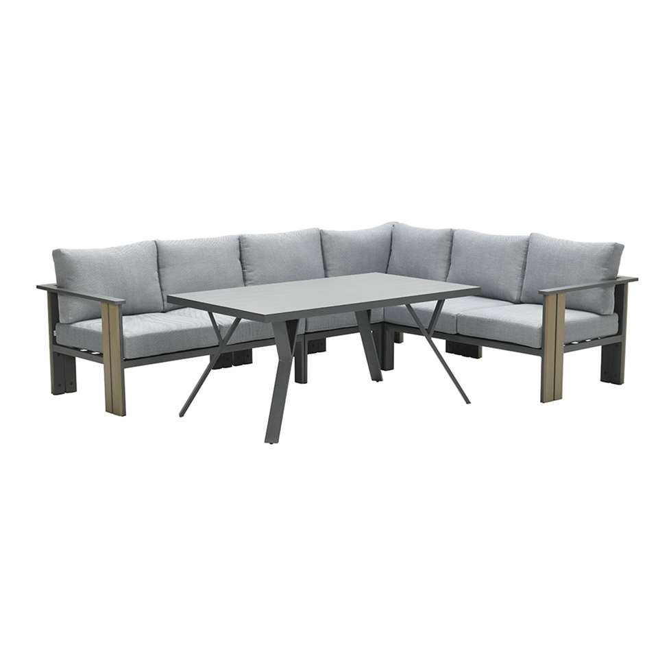 Garden Impressions Brady lounge dining set 5-delig - donker grijs ...